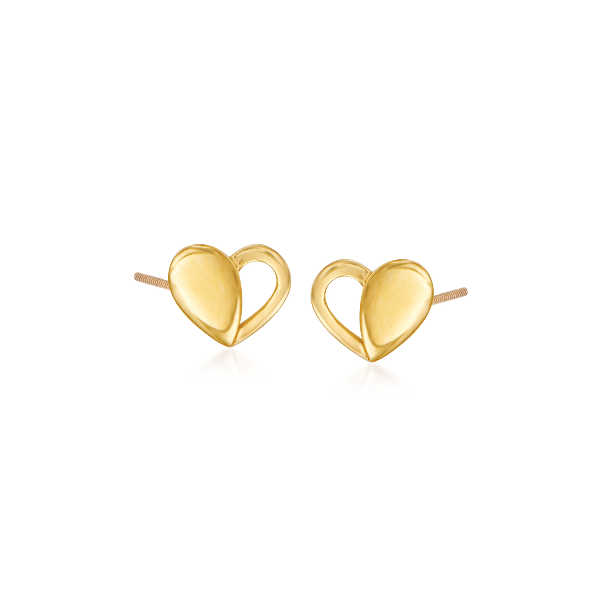 Child's 14kt Yellow Gold Heart Stud Earrings | Ross-Simons Child's 14kt Yellow Gold Heart Stud Earrings | Ross-Simons