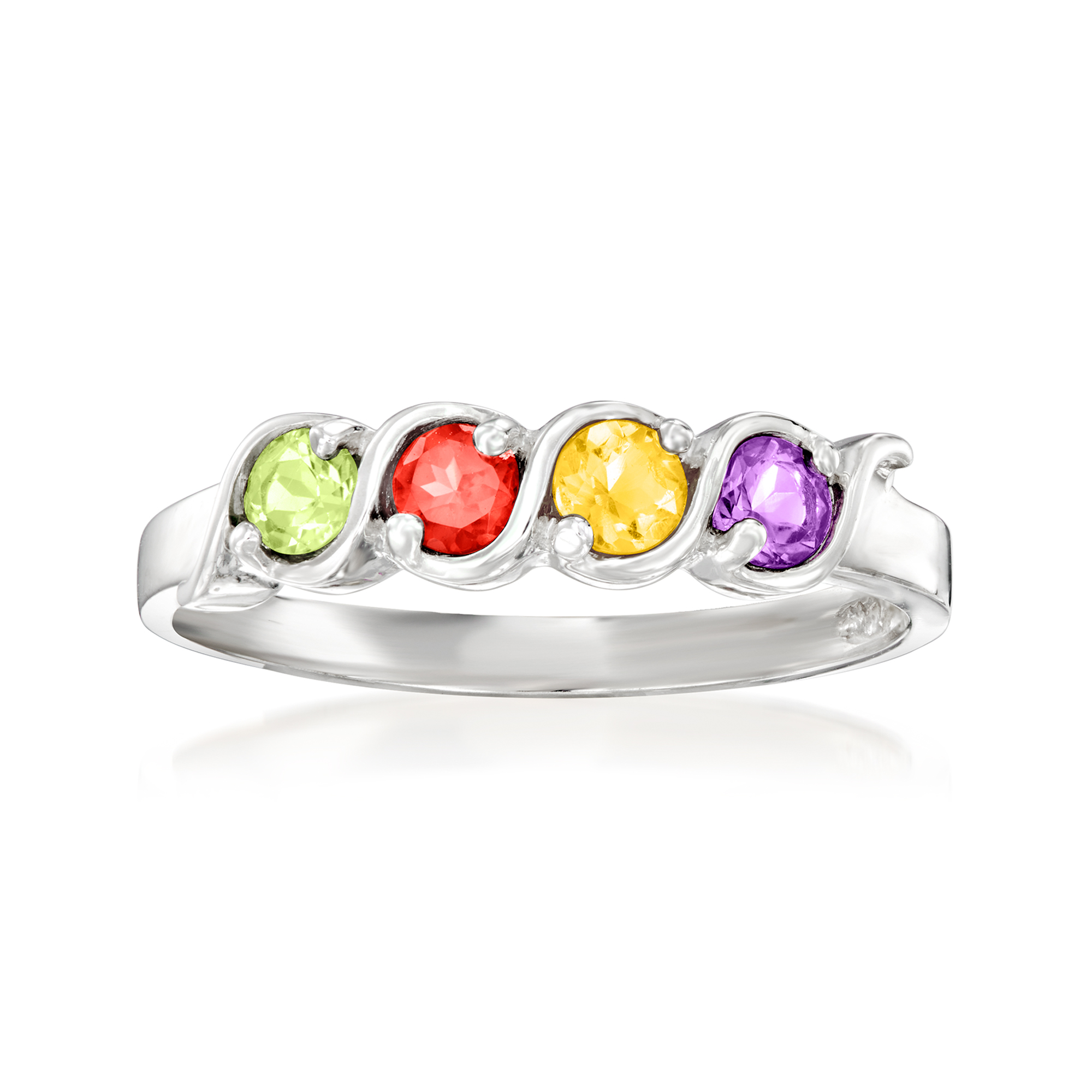 Personalized Birthstone Band Ring in Sterling Silver | Ross-Simons