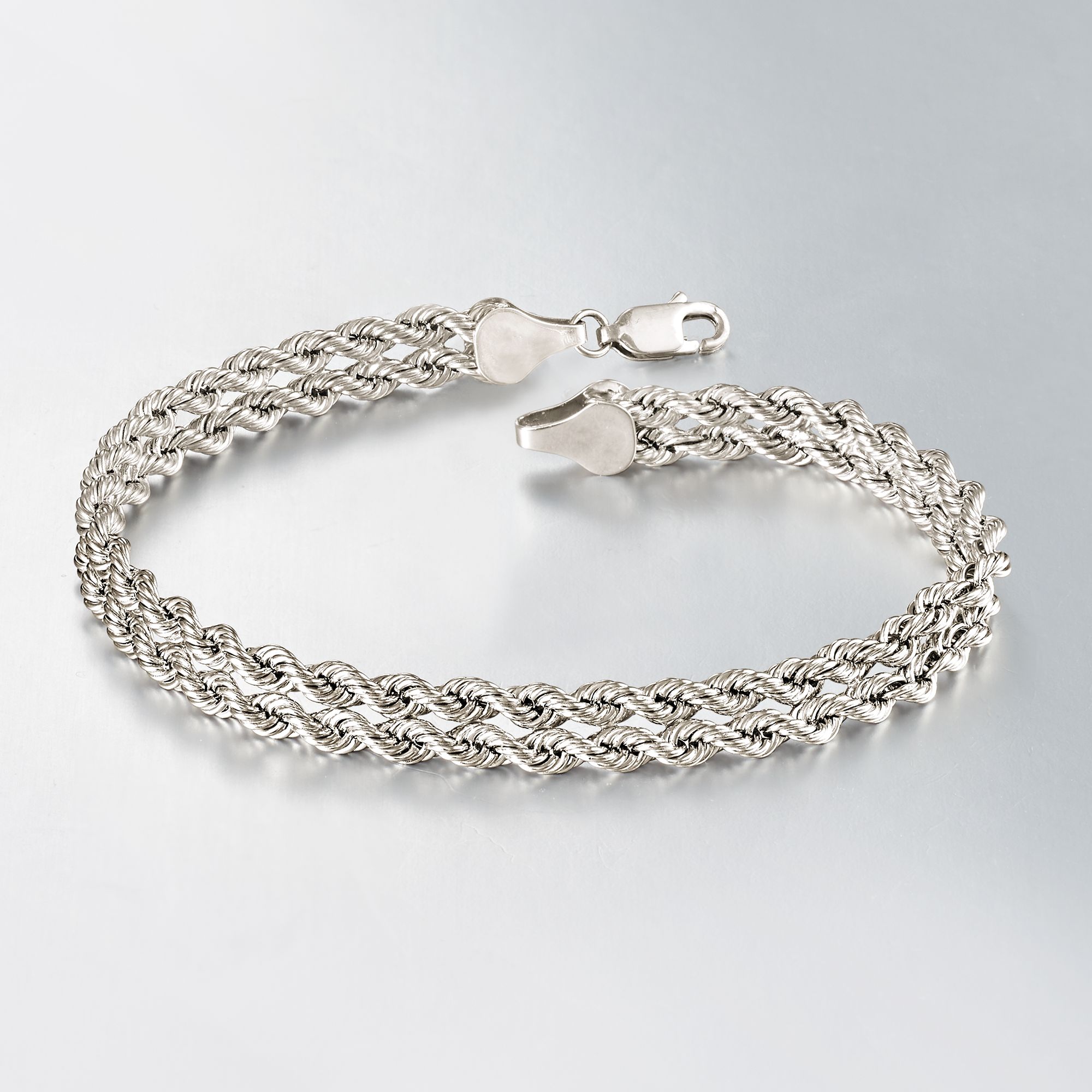 Sterling Silver Double Rope Chain Bracelet | Ross-Simons