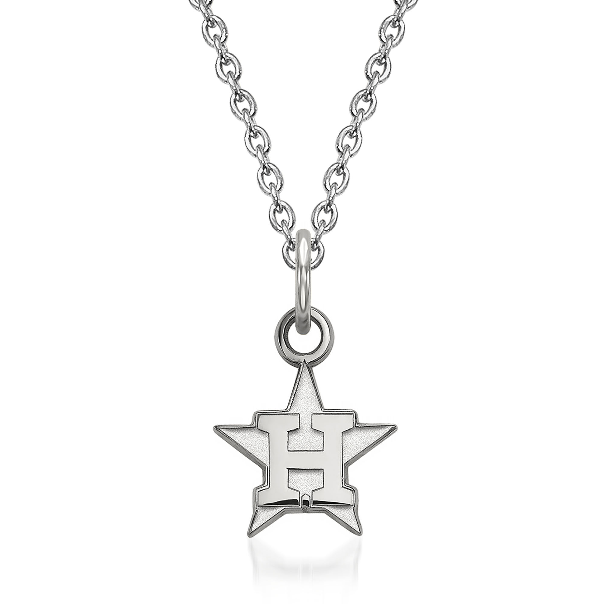 Sterling Silver MLB Houston Astros Pendant Necklace. 18" | Ross-Simons