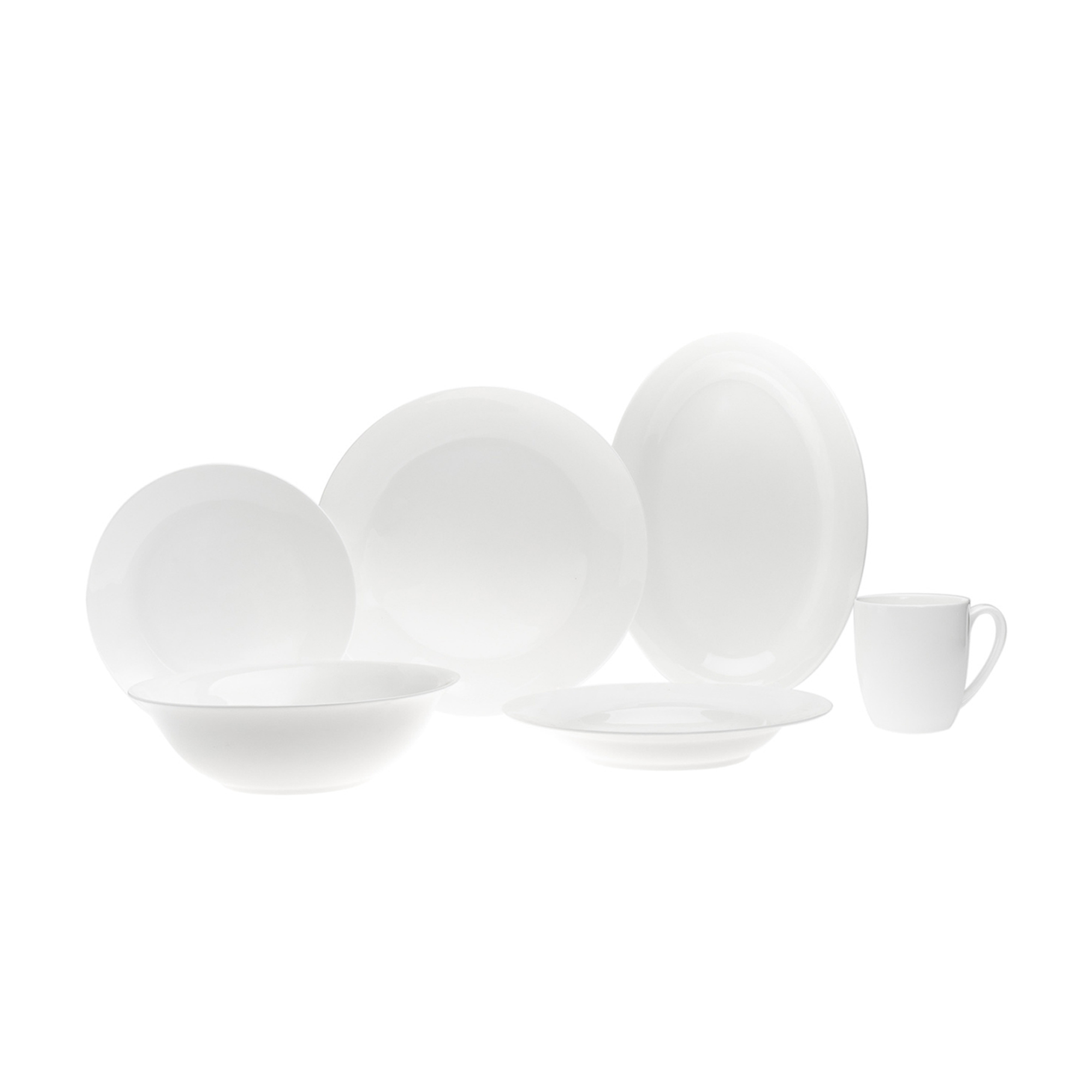 Godinger "Hampshire" 34-pc. Service for 8 White Dinnerware Set | Ross ...