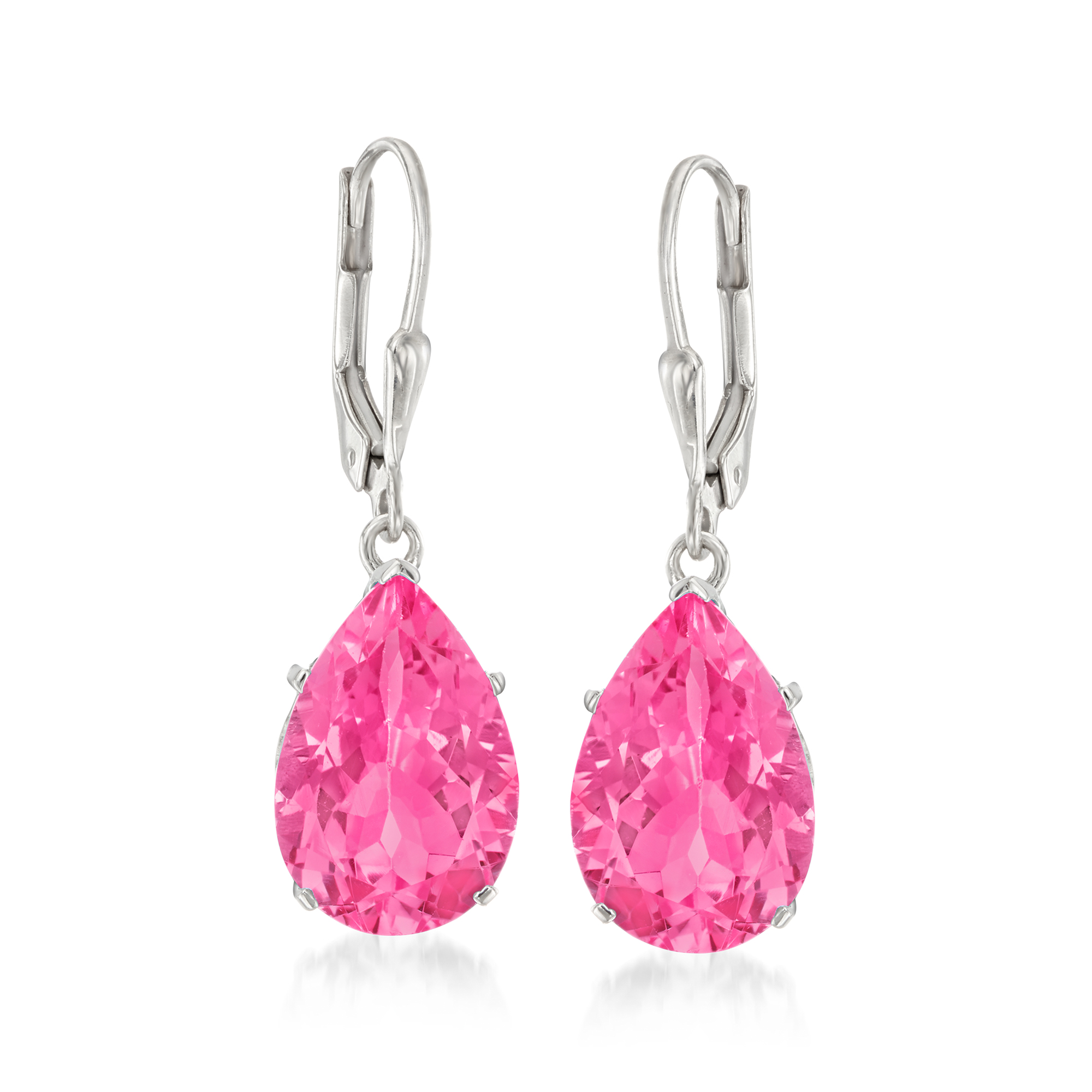 Pink topaz drop earrings store