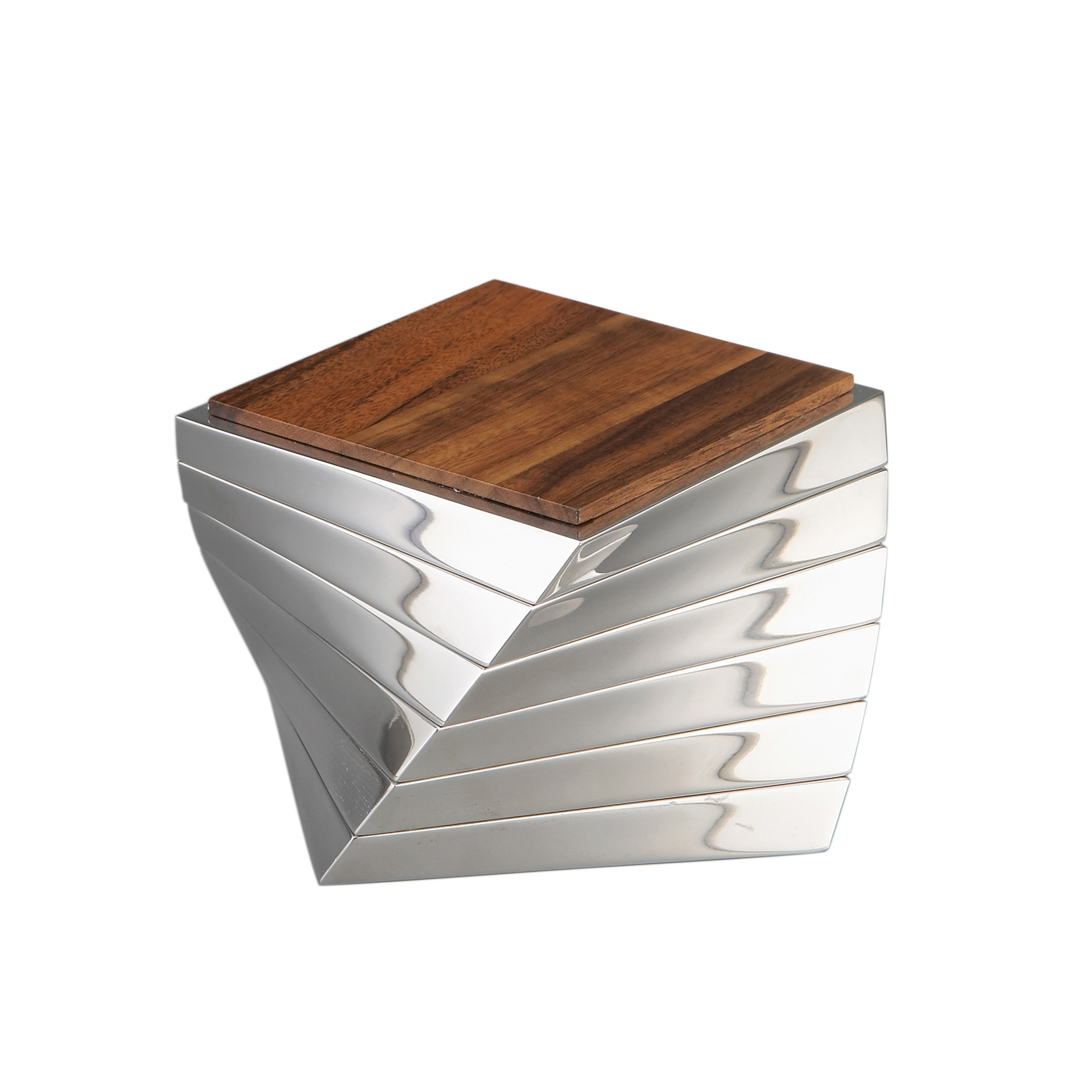 Nambe Set of 6 Acacia Wood Twist Coasters | Ross-Simons