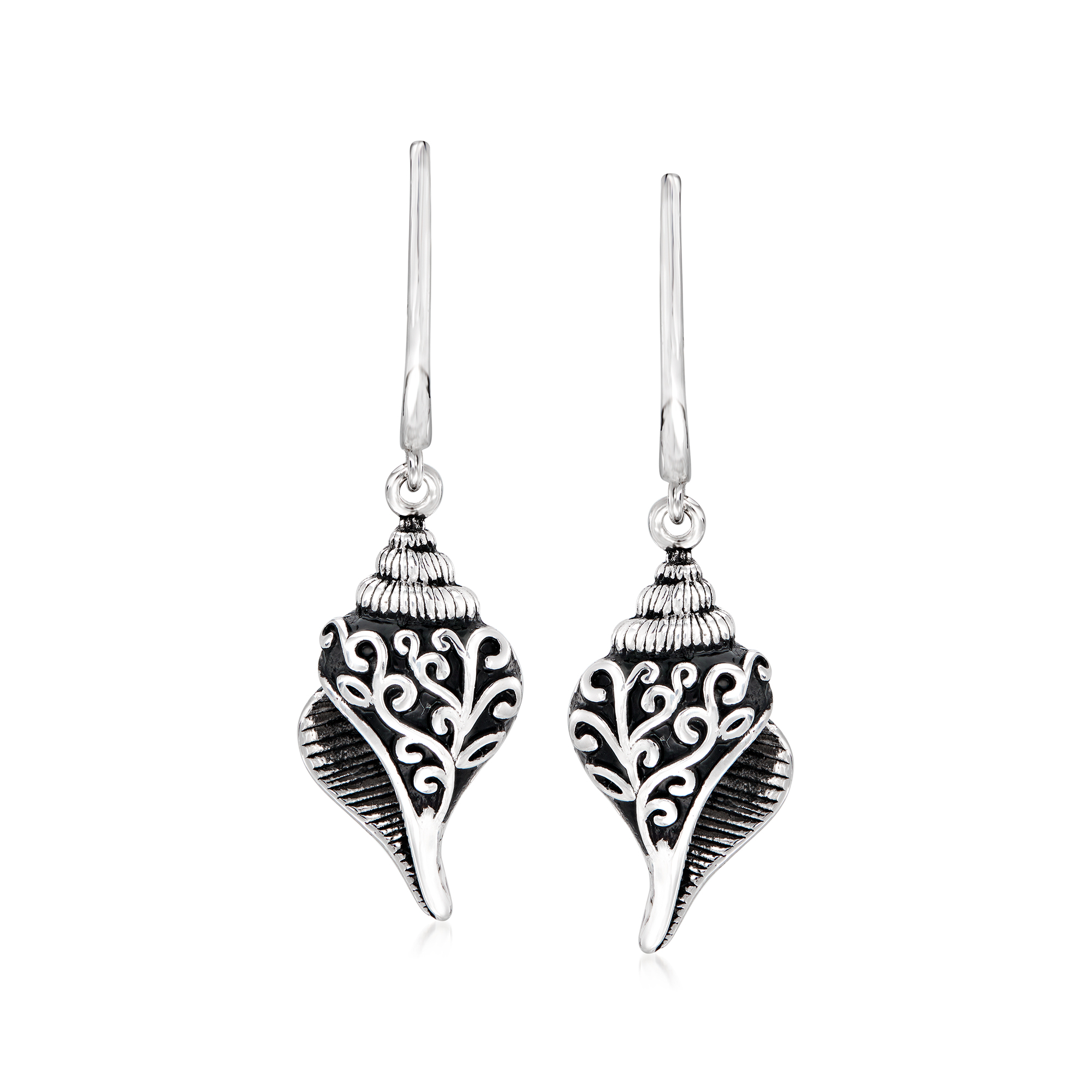 Sterling Silver Seashell Drop Earrings | Ross-Simons