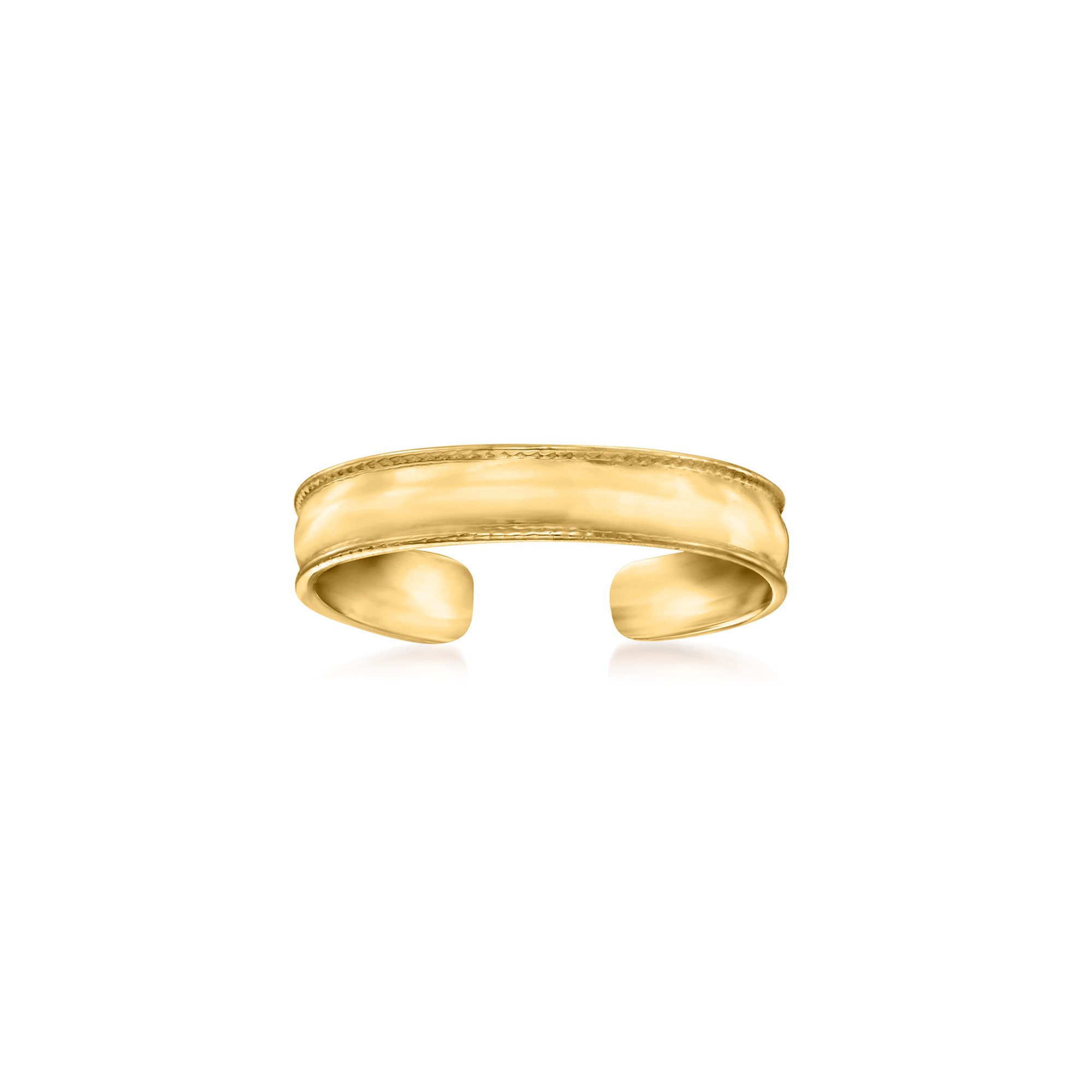 14kt Yellow Gold Adjustable Milgrain Toe Ring | Ross-Simons