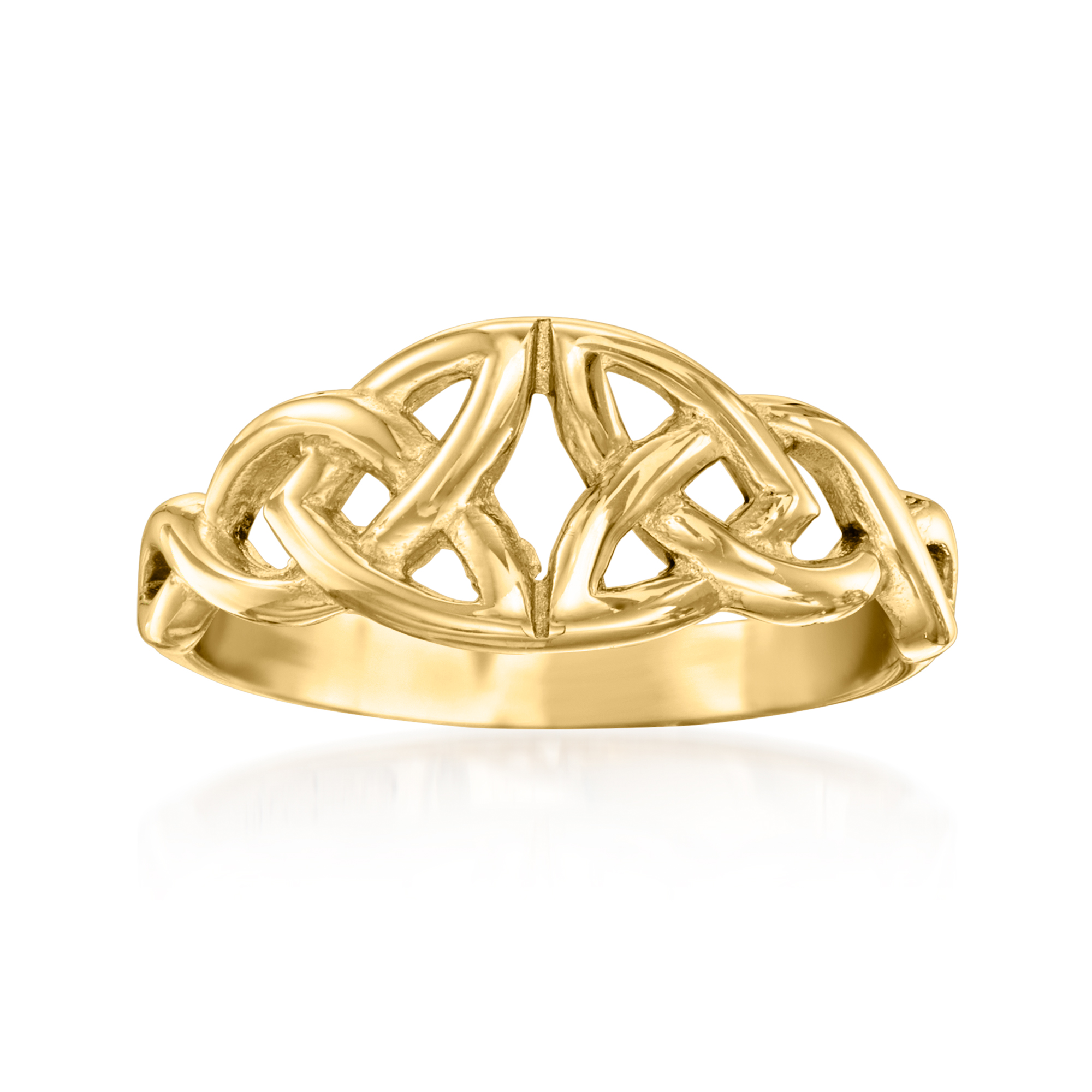C. 1980 Vintage 10kt Yellow Gold Celtic Knot Ring | Ross-Simons