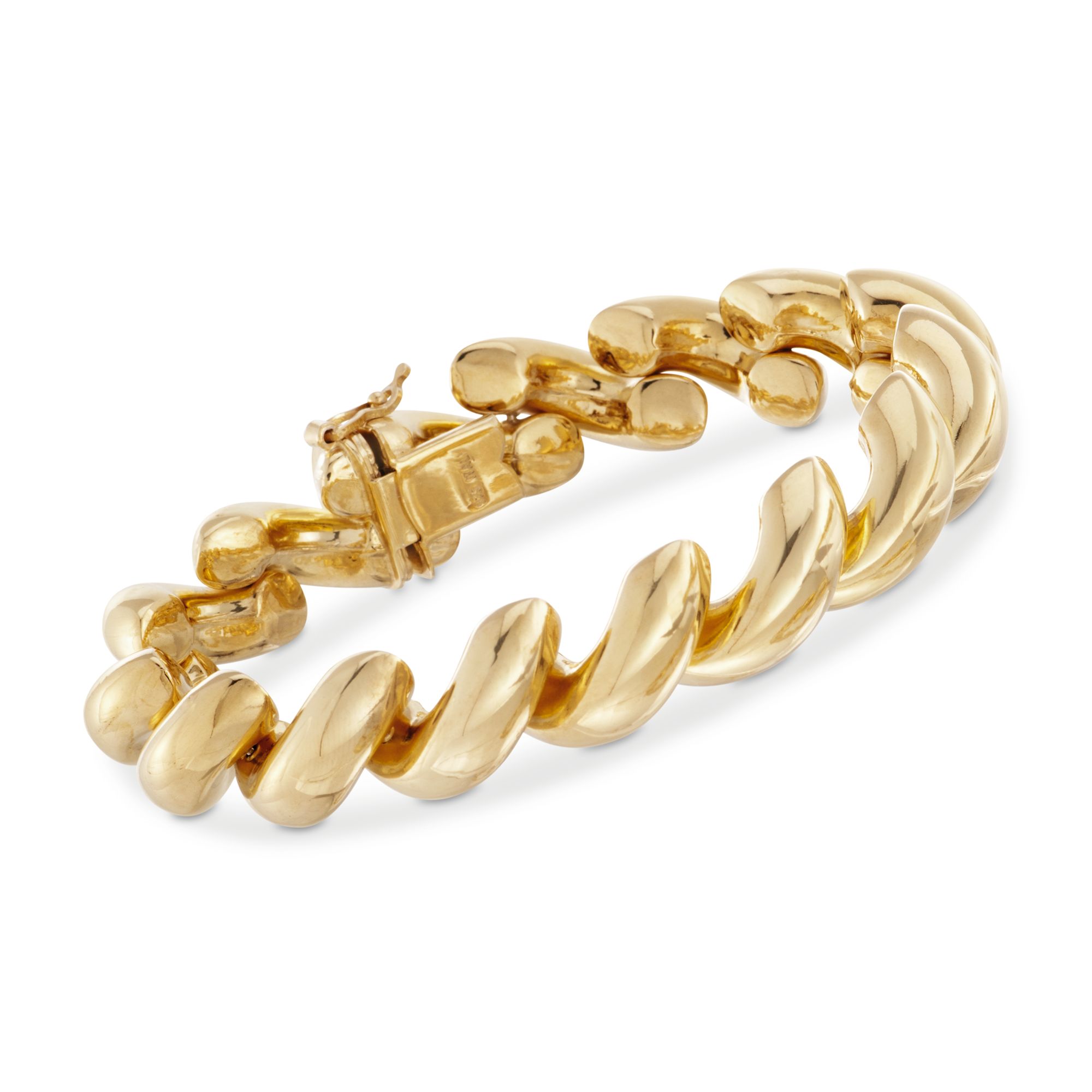 Italian 18kt Gold Over Sterling Wide San Marco Bracelet | Ross-Simons
