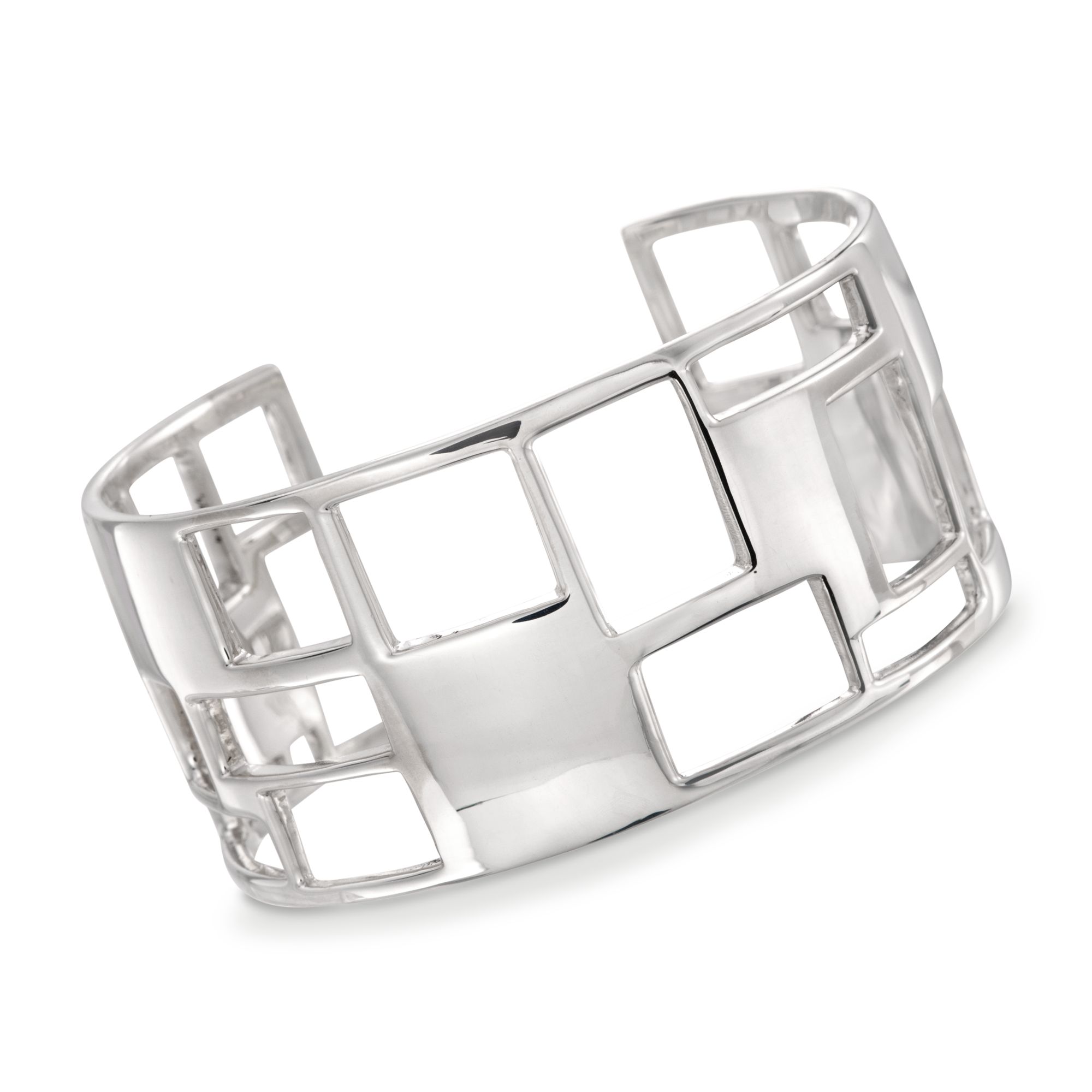Zina Sterling Silver "Windows" Cuff Bracelet. 7" | Ross-Simons
