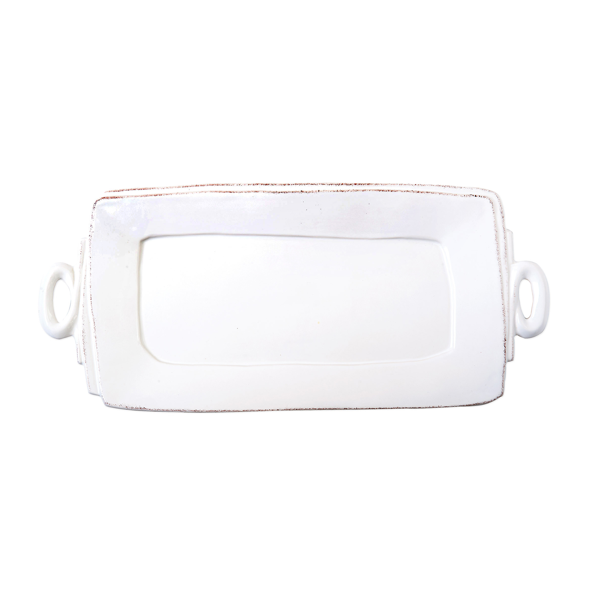 Vietri "Lastra" White Handled Rectangular Platter from Italy | Ross-Simons