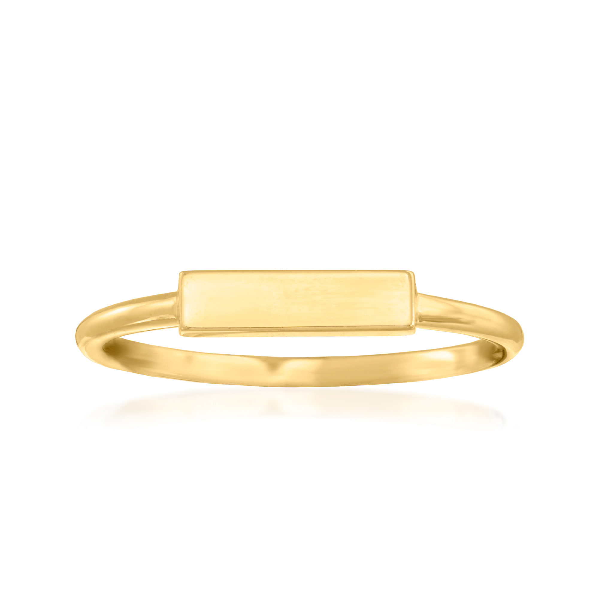 10kt Yellow Gold Horizontal Bar Ring | Ross-Simons