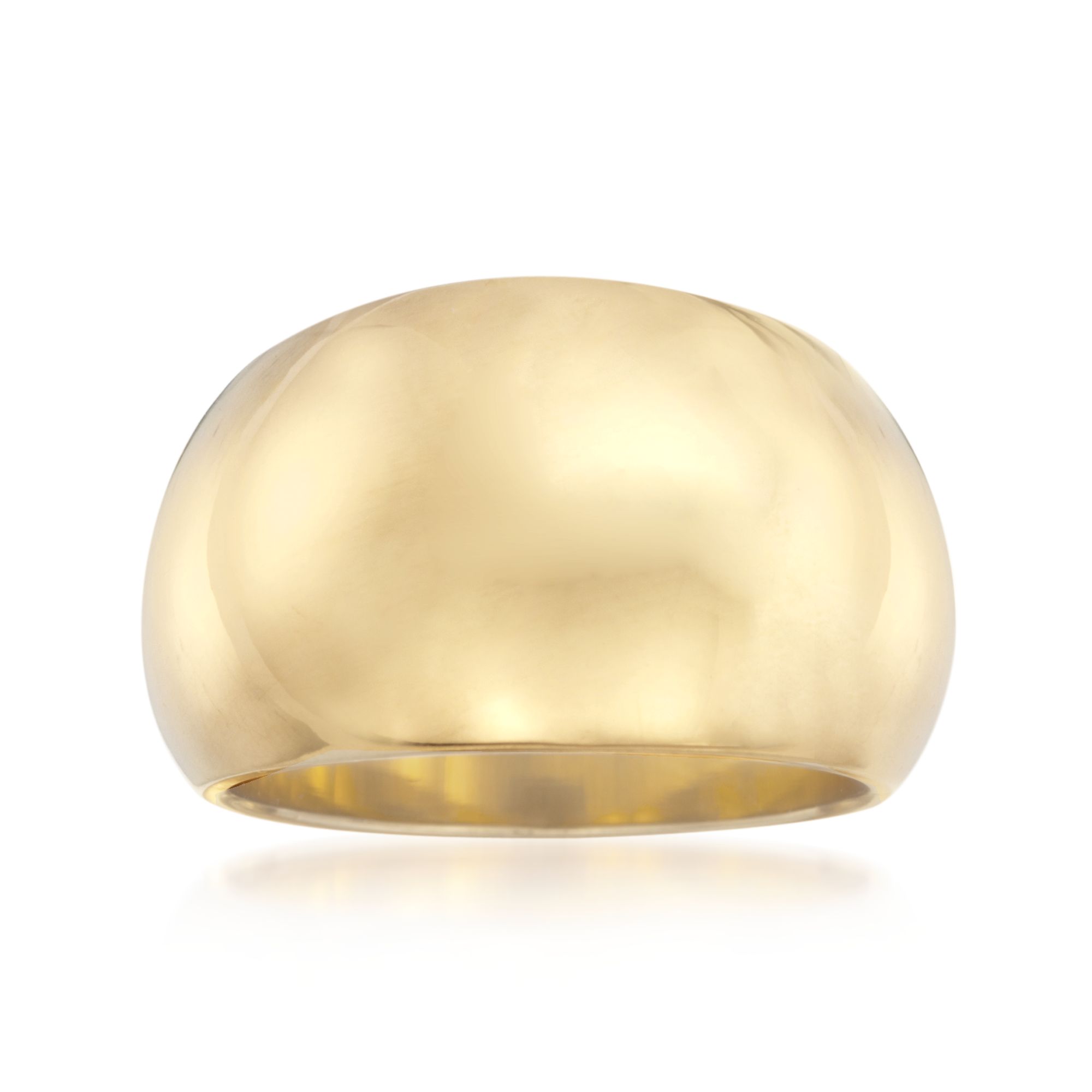 Andiamo 14kt Yellow Gold Over Resin Dome Ring | Ross-Simons