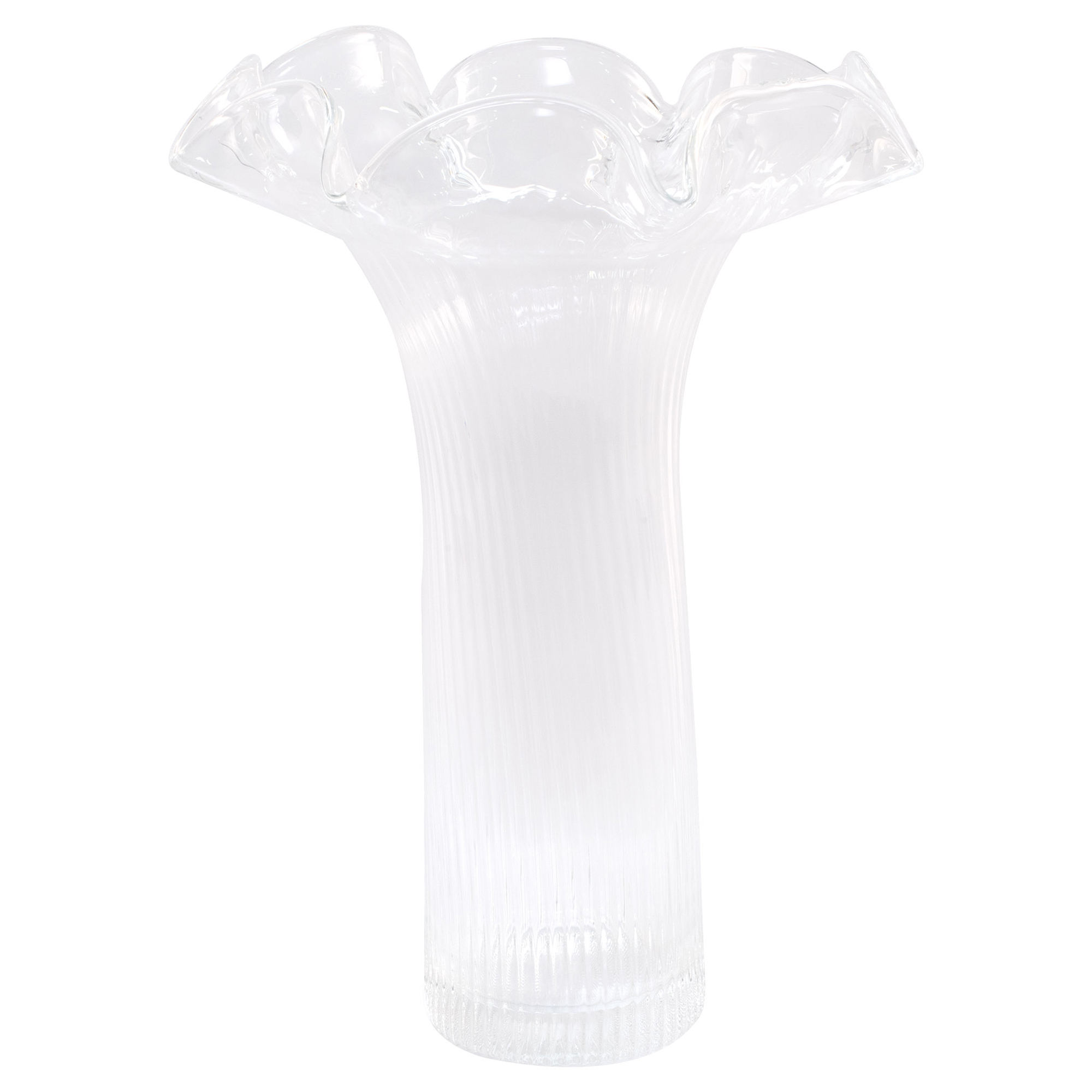 Vietri "Hibiscus" Large Striped Glass Vase from Italy | Ross-Simons